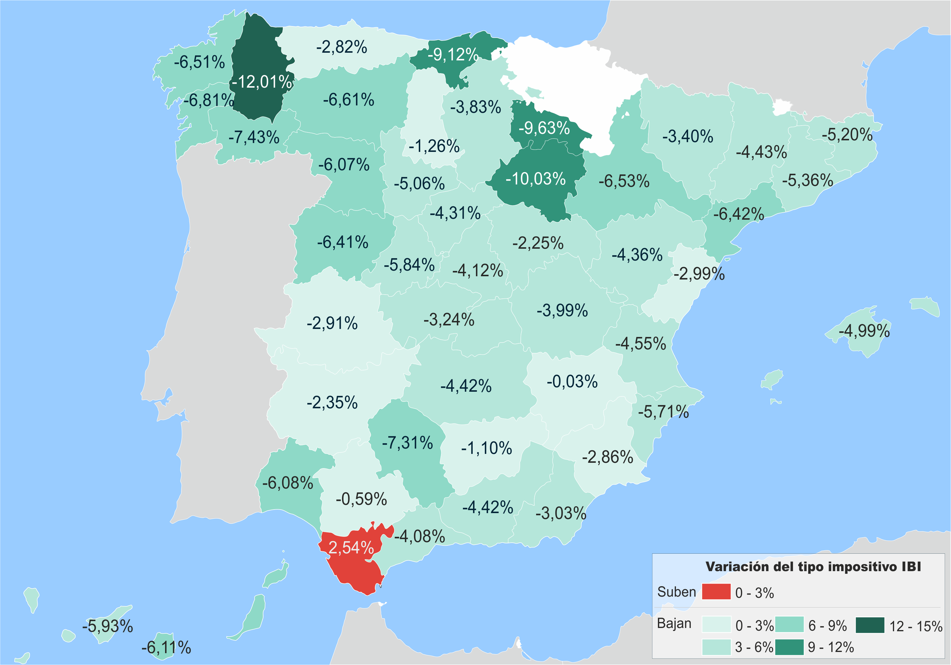 Tipos impositivos IBI Urbano: Bajada generalizada de los tipos en los ...
